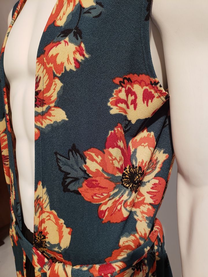 peignoir émeraude et fleurs oranges - ENVERS par Yves Jean Lacasse – La ...